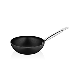 Wok Antiadhésif Prochef 28×8 Cm - Noir | Kitea Maroc