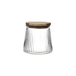 Bocal Verre Top Acacia 65Cl - Blanc | Kitea Maroc