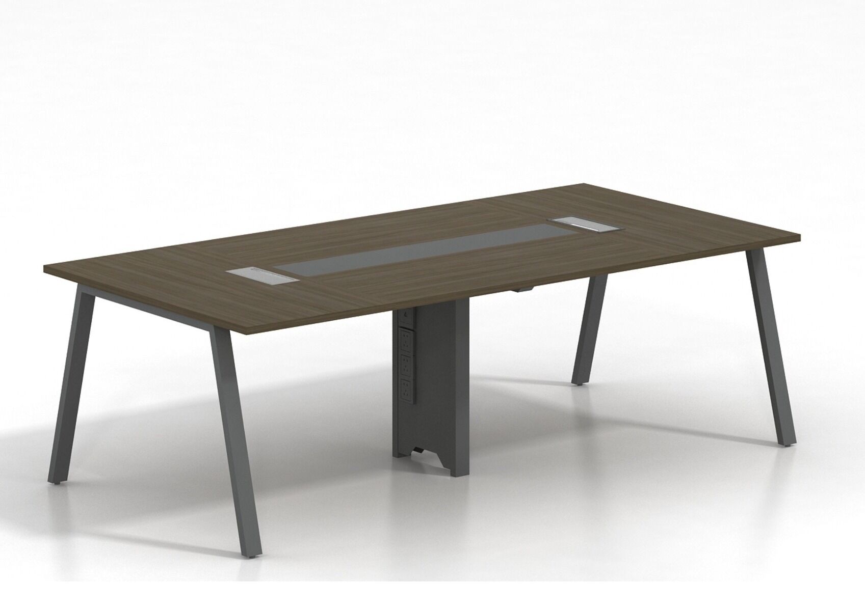 Table De Réunion Respect - Noyer / Gris | Kitea Maroc