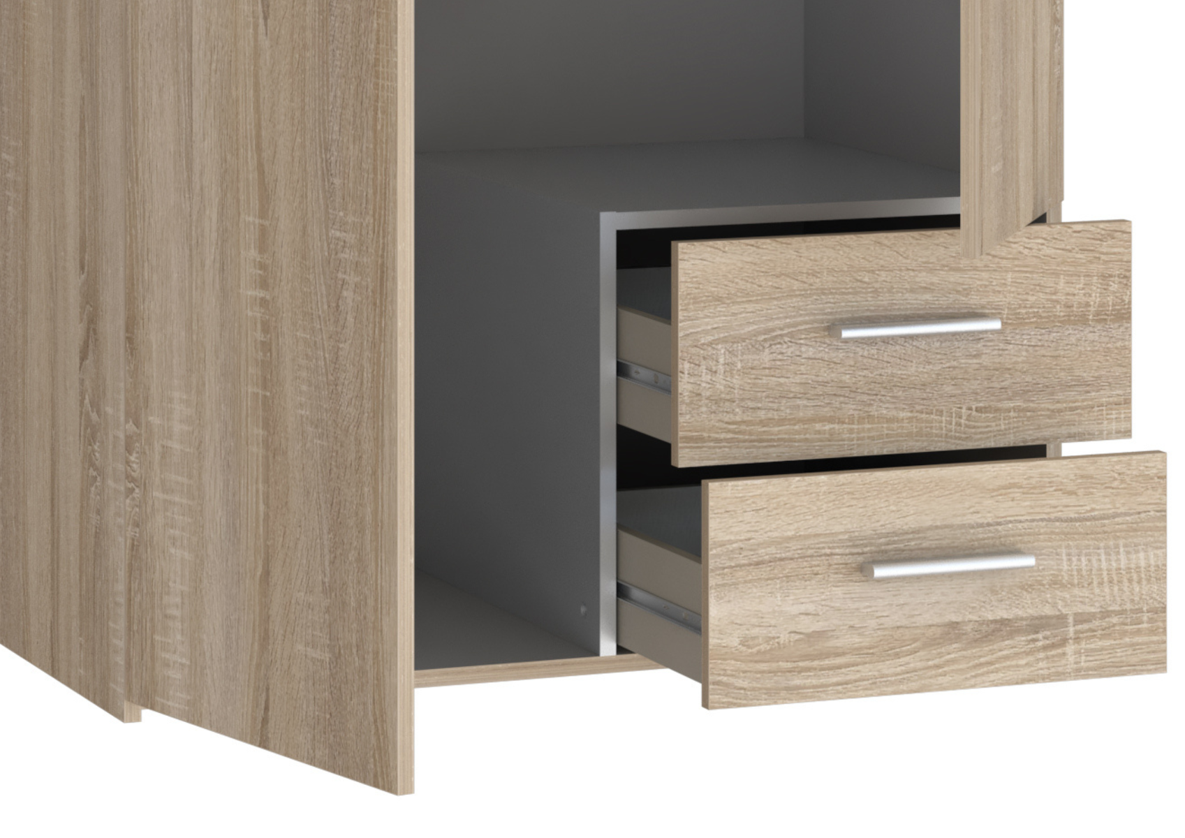 Armoire Telane Avec 2 Portes - Chêne | Kitea Maroc