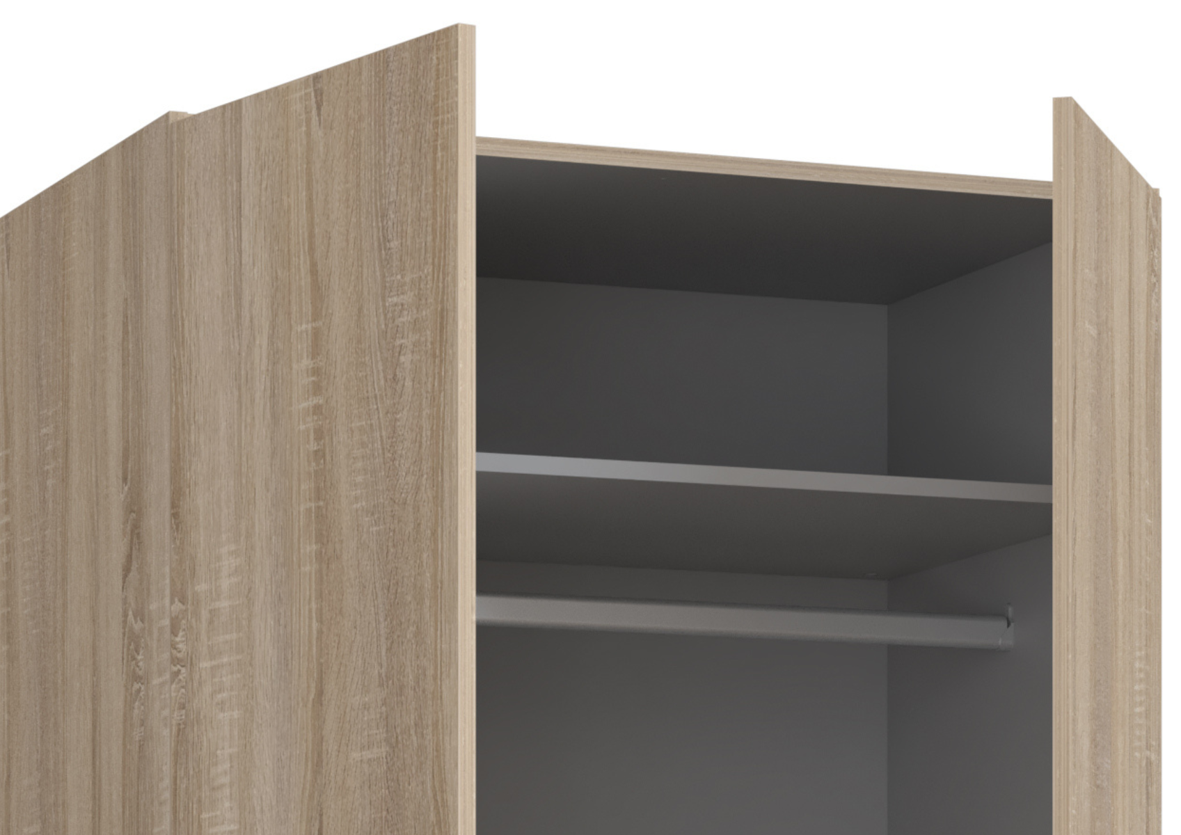 Armoire Telane Avec 2 Portes - Chêne | Kitea Maroc