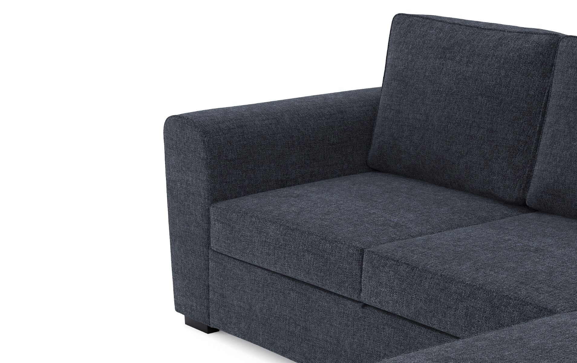 Canapé d'angle NEW LARRAU Avec Fonction Lit + Coffre - Bleu Foncé | Kitea Maroc