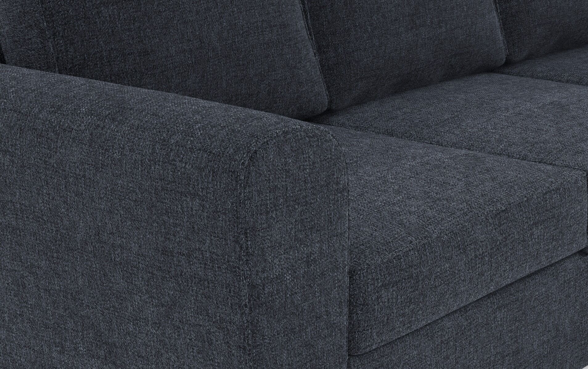 Canapé d'angle NEW LARRAU Avec Fonction Lit + Coffre - Bleu Foncé | Kitea Maroc