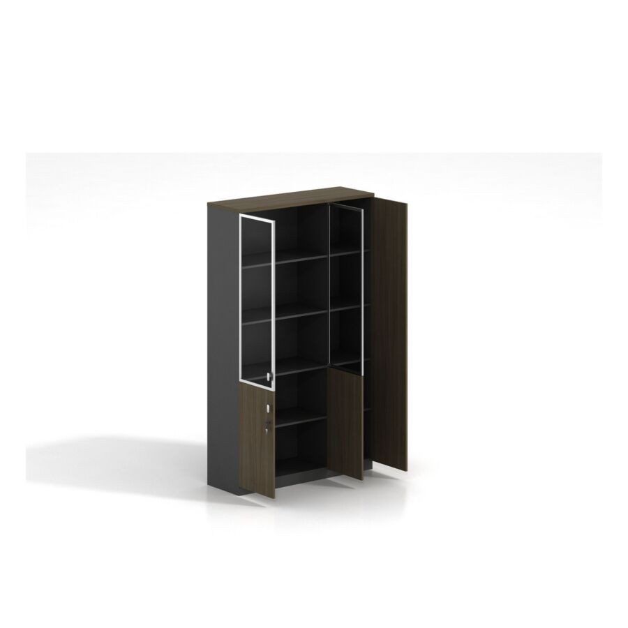 Élément De Rangement Respect 120X40X200Cm - Noyer / Gris | Kitea Maroc