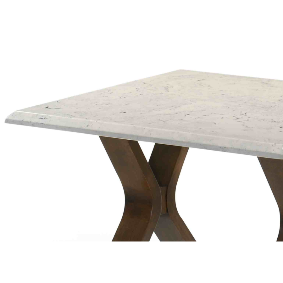 Table De Coin Marcella - Blanc / Marron | Kitea Maroc