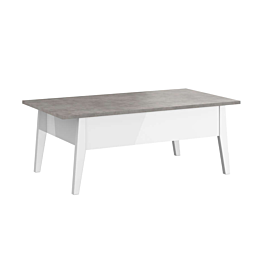 Table Basse Relevable LEVEL - Gris / Blanc | Kitea Maroc