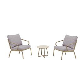 SET BALCON ALICIA Avec TABLE BASSE - Taupe | Kitea Maroc
